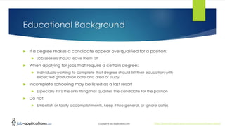 Job-Applications.com Resume Lesson Plan | PPTX