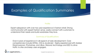 Job-Applications.com Resume Lesson Plan | PPTX