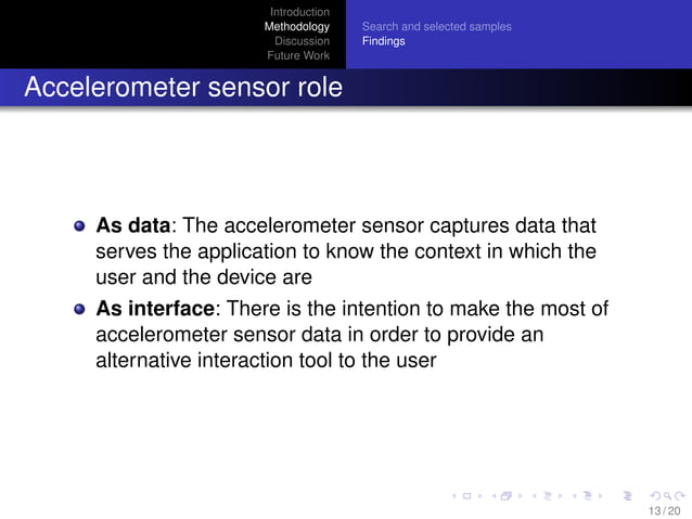 Uses of accelerometer sensor and its application in m-Learning environments: a review of ...