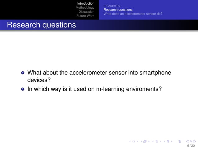 Uses of accelerometer sensor and its application in m-Learning environments: a review of ...