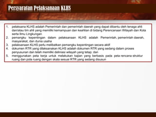 kajian lingkungan hidup strategis | PPT
