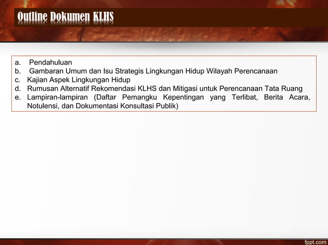 kajian lingkungan hidup strategis | PPT