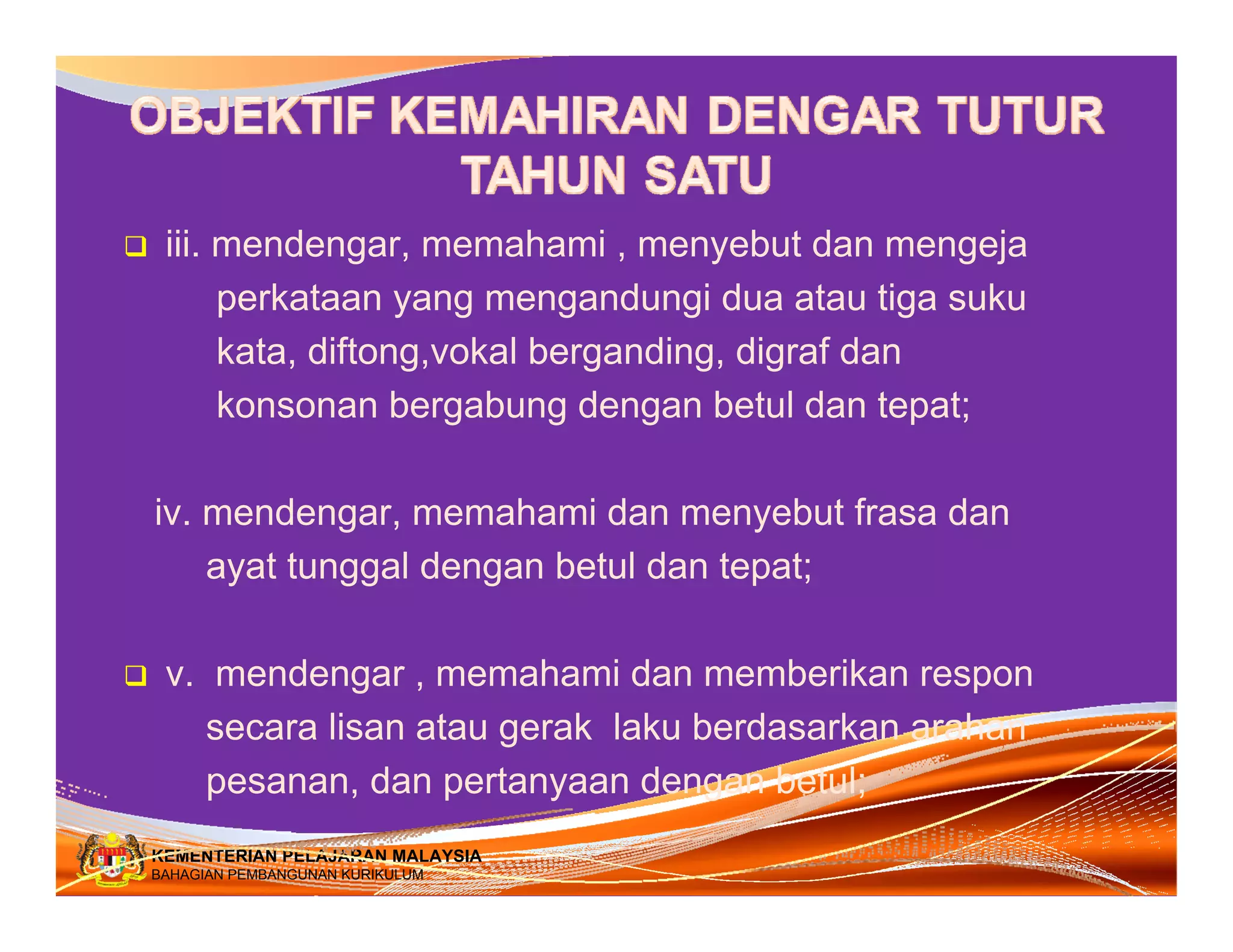 03 kemahiran mendengar dan bertutur | PDF