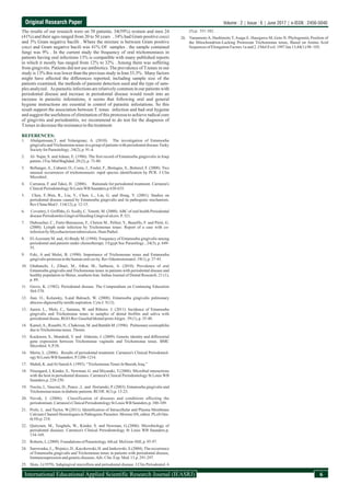 DETECTION OF TRICHOMONAS TENAX (T. TENAX) IN BAD ORAL HYGIENE SAUDI ...