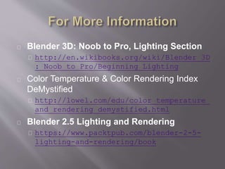 Some basics about light and lighting | PPT