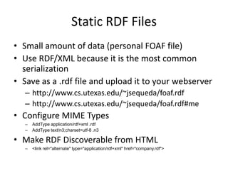 Publishing Linked Data 3/5 Semtech2011 | PPT