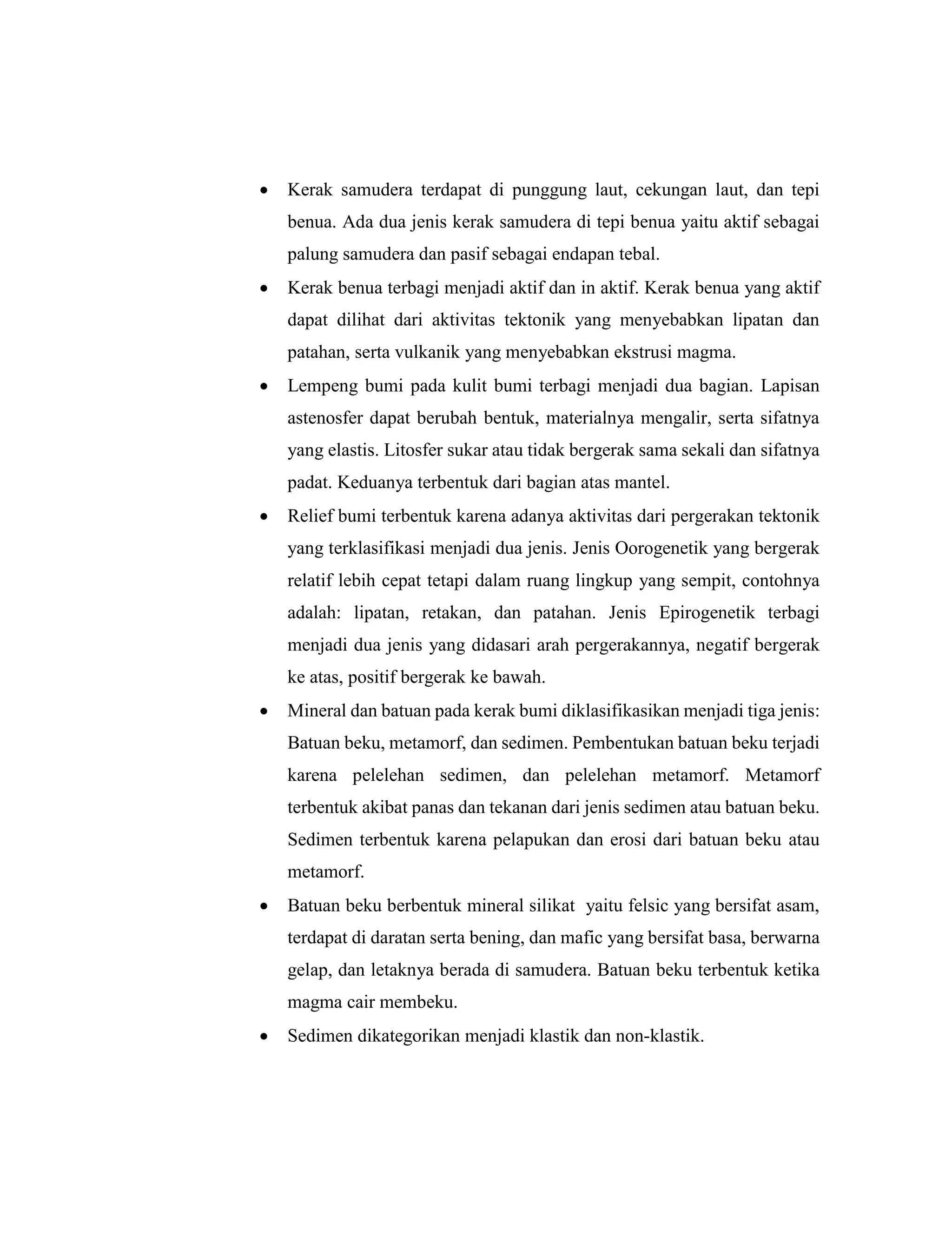 LTM Peta KOnsep Struktur dan Karakteristik Bumi - MPKT B Colaborated Learning | PDF