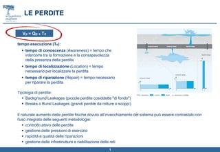 Perdite idriche: tecnologie e know-how in AQP | PPTX