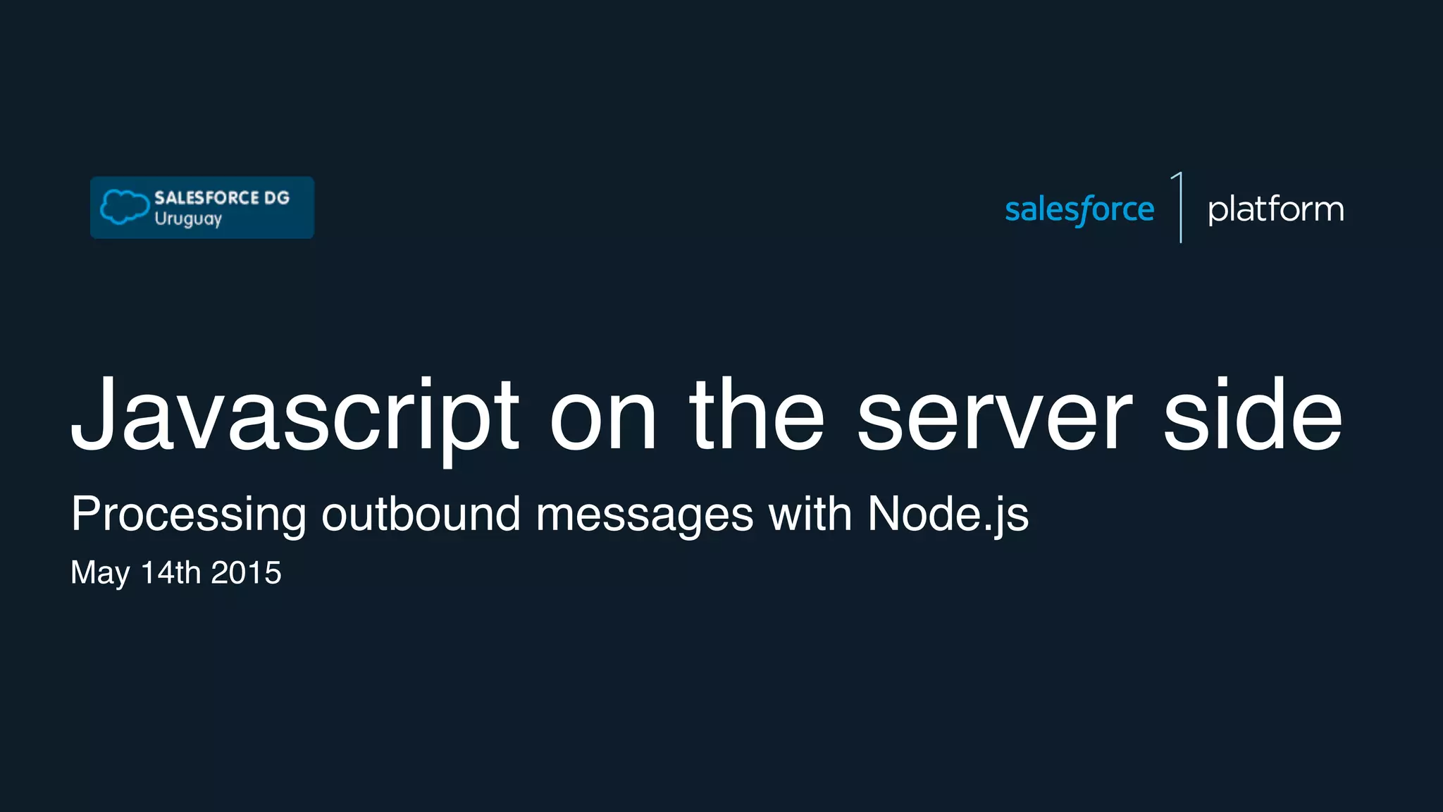 Processing outbound messages with Node.js