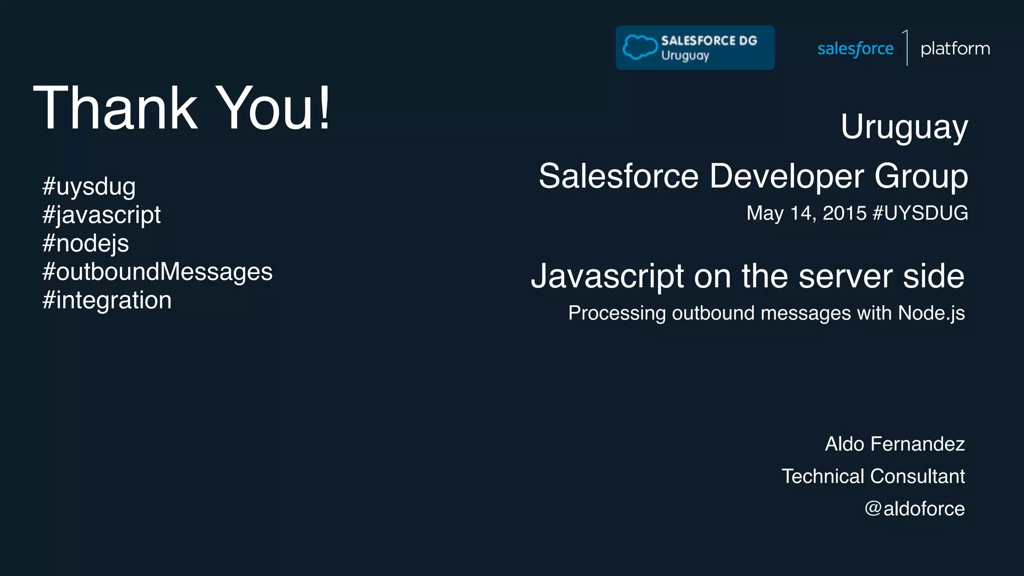 Processing outbound messages with Node.js
