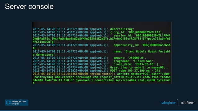 Processing outbound messages with Node.js