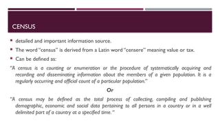 Methods of Population Data Collection-dania | PPT