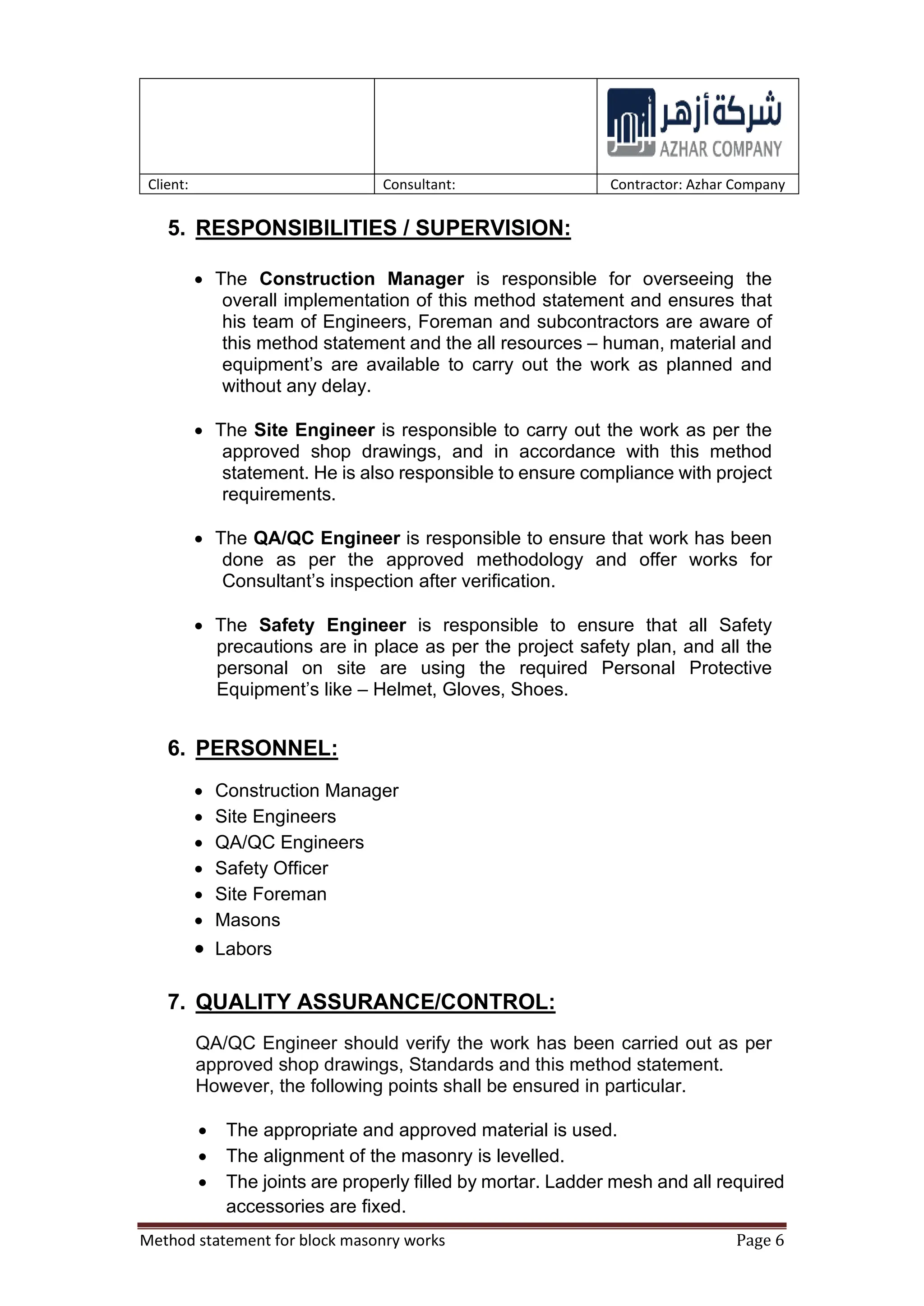 03 - Method Statement for block masonry.pdf