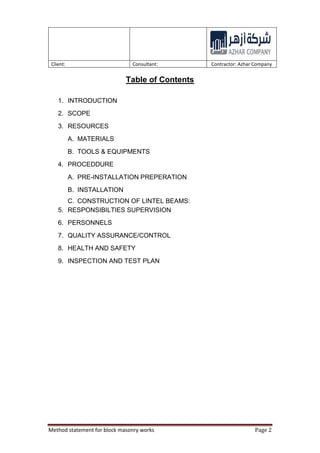 03 - Method Statement for block masonry.pdf