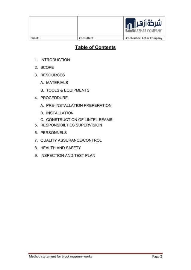 03 - Method Statement for block masonry.pdf