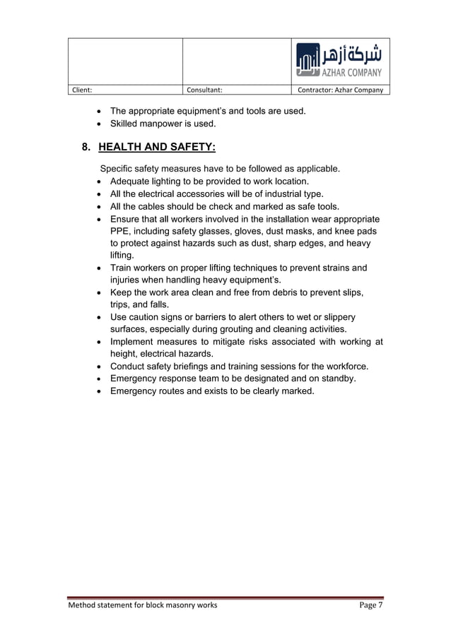 03 - Method Statement for block masonry.pdf