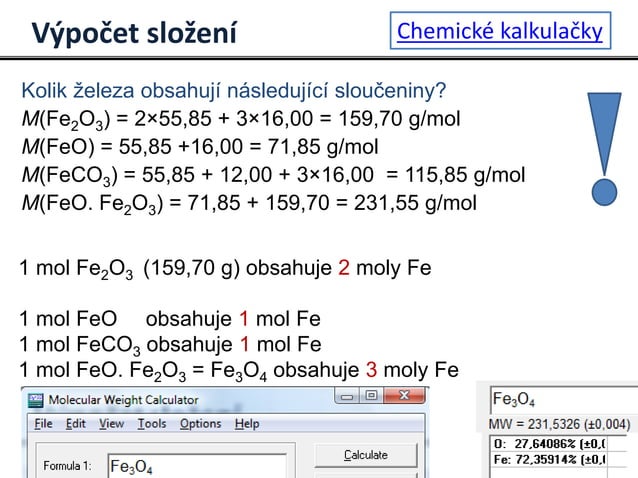 CHE 03: Nazvoslovi, stechiometrie, chemicke rovnice | PPT