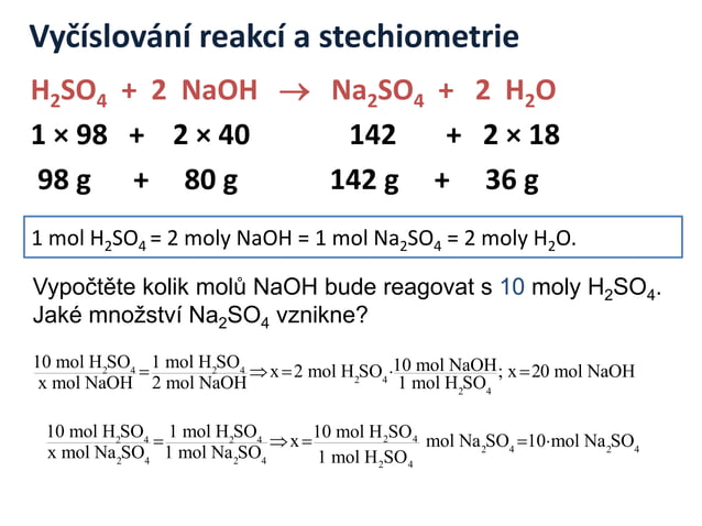 CHE 03: Nazvoslovi, stechiometrie, chemicke rovnice | PPT
