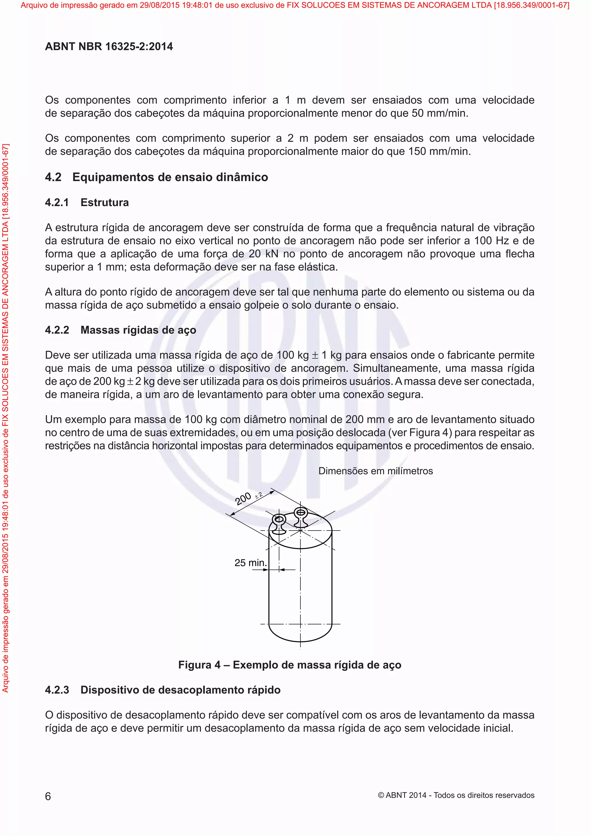 NBR 16325- parte 2 - dispositivos de ancoragem tipo c | PDF ...