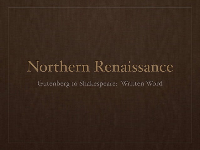 Northern Renaissance | PPT