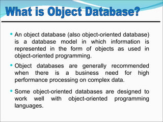 03 Object Dbms Technology | PPT