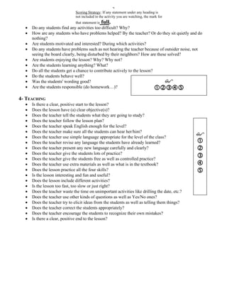 03-OBSERVATION CHECKLIST1.pdf for real demo | PDF