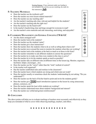03-OBSERVATION CHECKLIST1.pdf for real demo | PDF