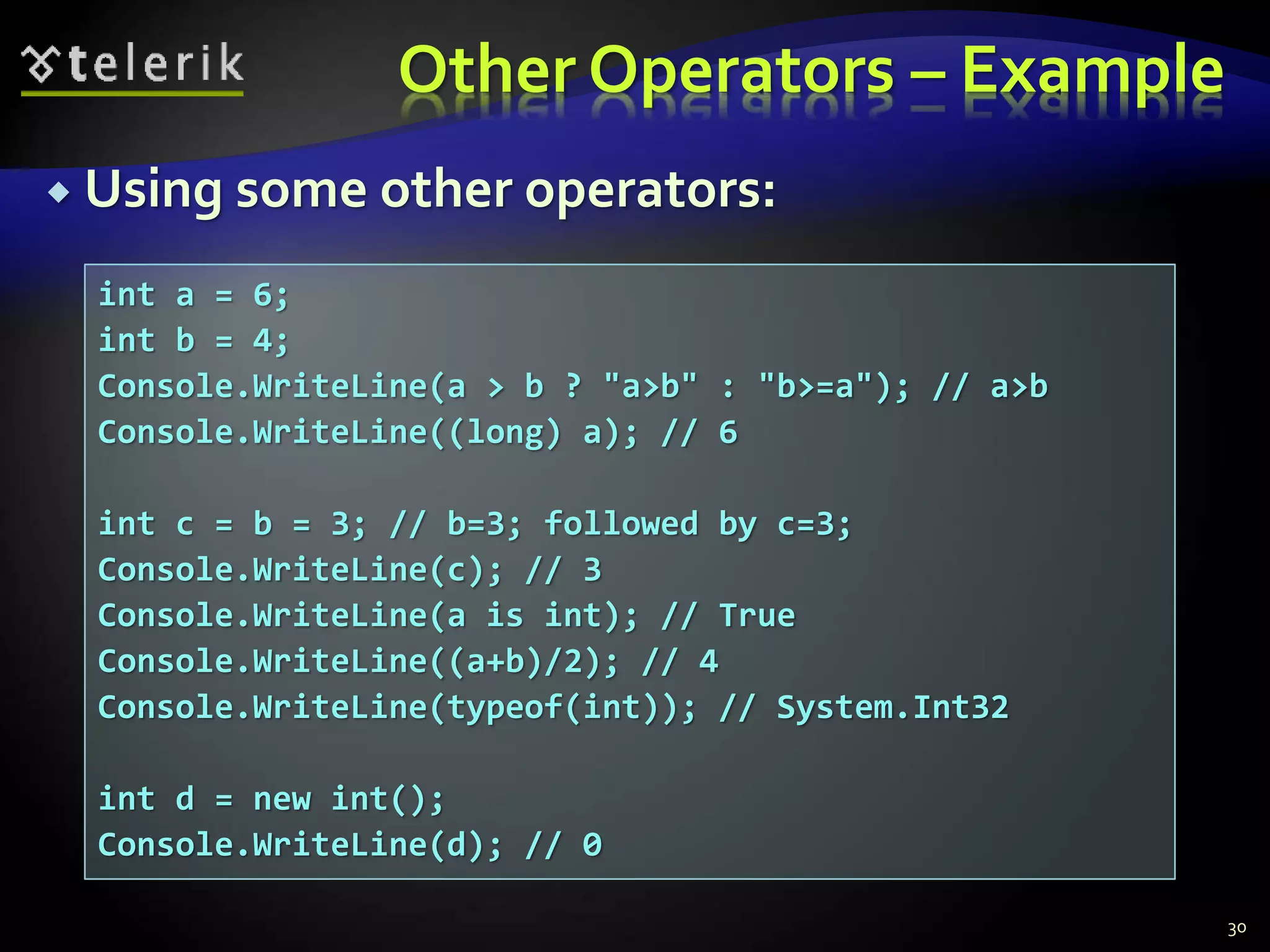 03 Operators and expressions | PPT