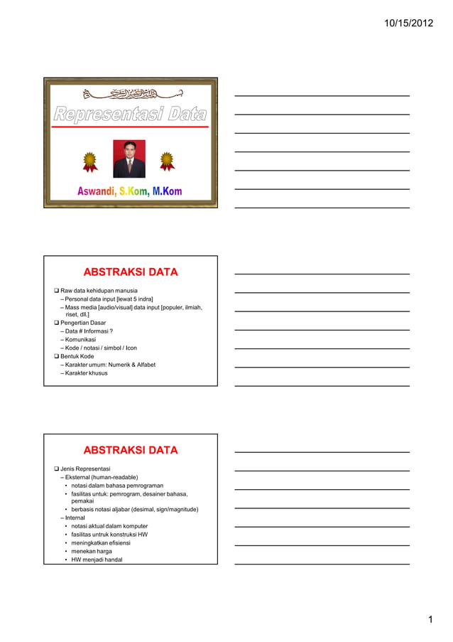 03 orakom - representasi data | PDF