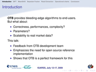 Reference algorithm implementations in OTB: textbook cases | PDF | Graphics Software | Computer ...