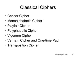 overview of cryptographic techniques | PPT