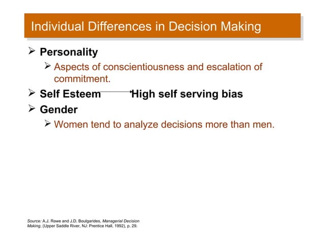Perception and individual decisionmaking | PPT