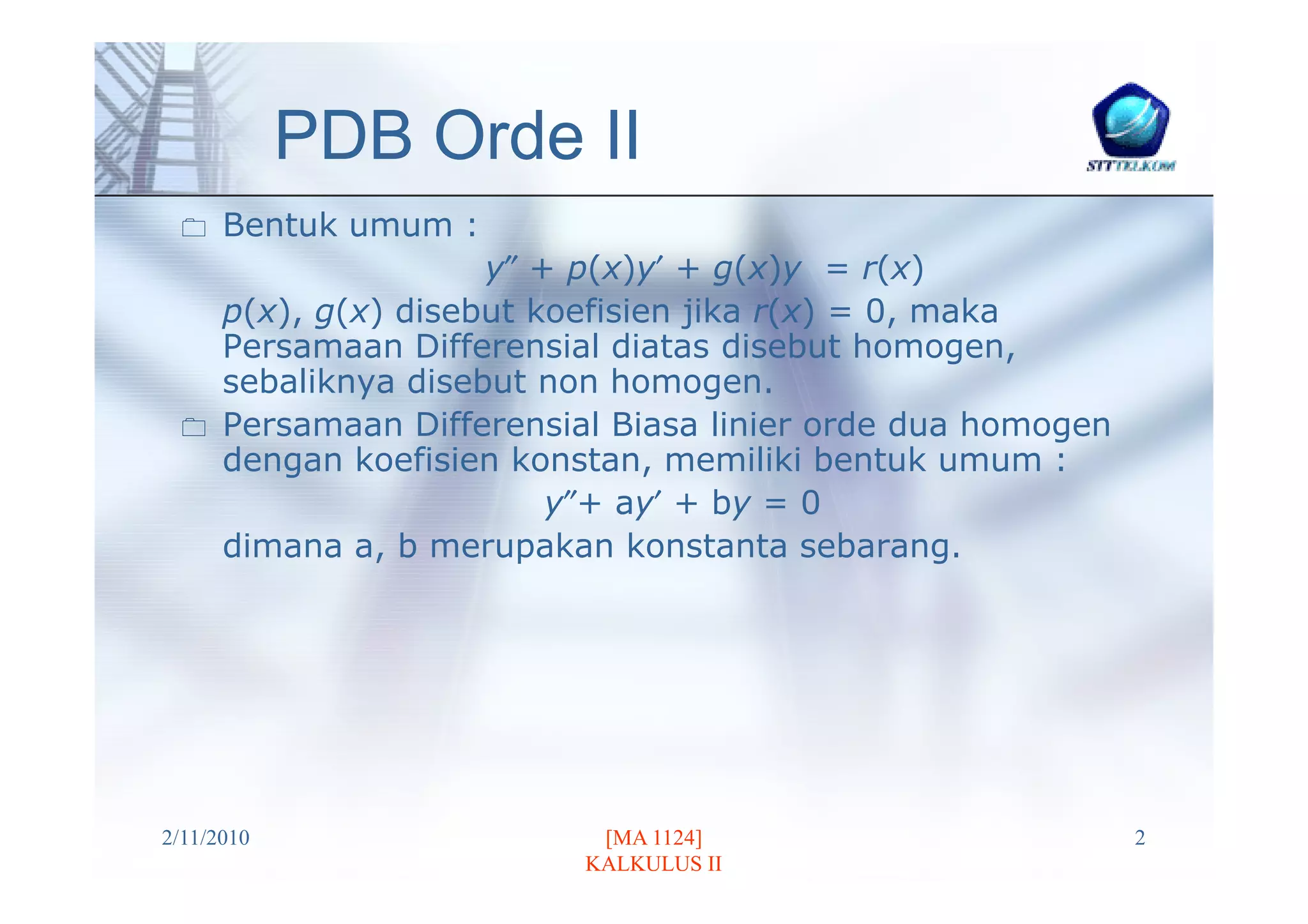 persamaan-diferensial-orde-ii | PPT