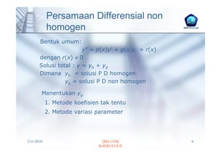 persamaan-diferensial-orde-ii | PDF