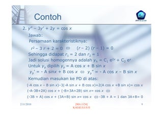 persamaan-diferensial-orde-ii | PDF