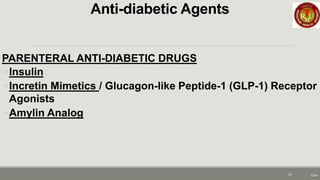 Anti Diabetic drugs pharmacology presentation | PDF