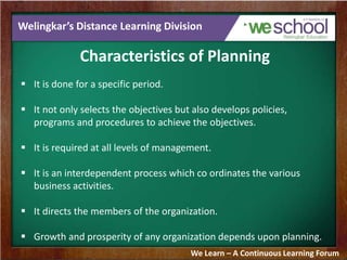 Planning in Management | PPTX
