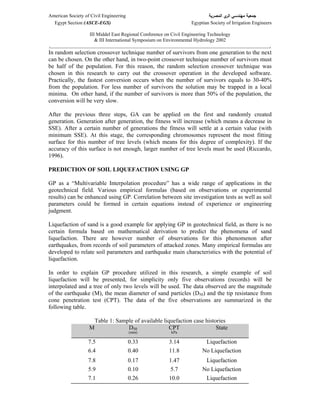Prediction of soil liquefaction using genetic programming | PDF