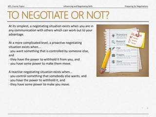 Preparing for Negotiations | PPTX