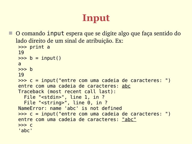 03 programando em python - comandos basicos | PPT