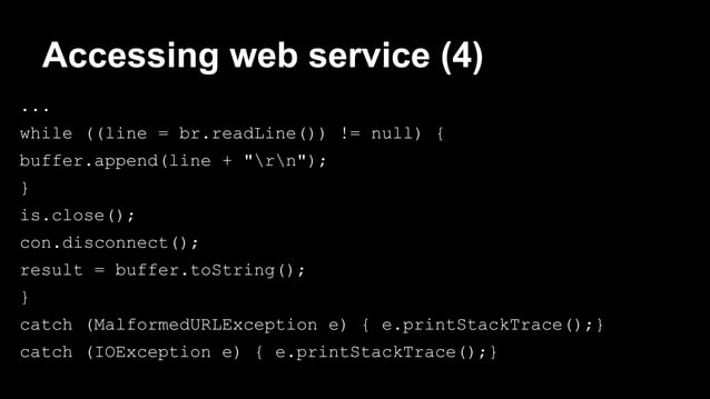 03 programmation mobile - android - (stockage, multithreads, web services) | PPT
