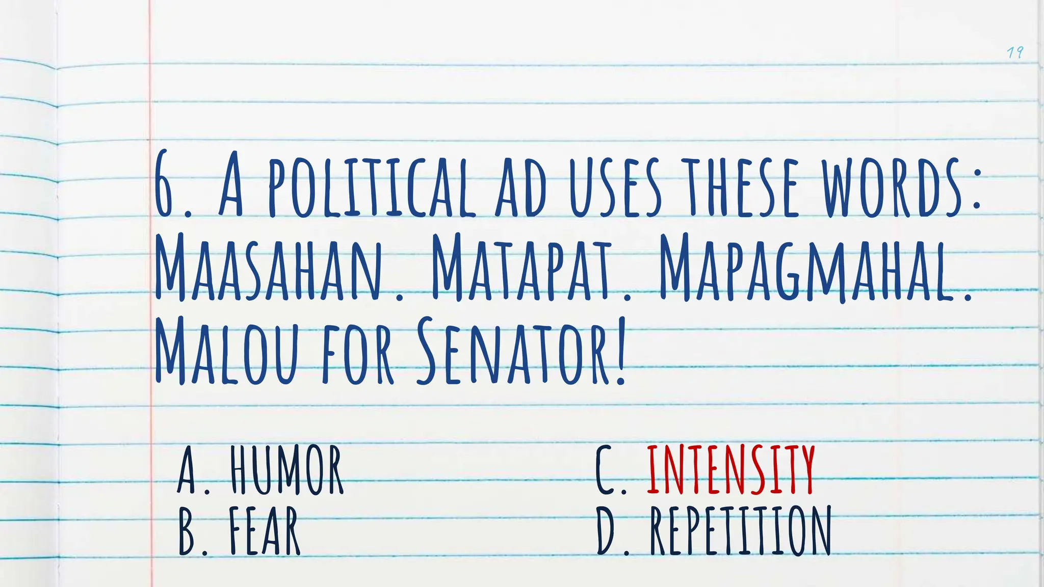 03-PROPAGANDA-TECHNIQUE-QUIZ (1) for grade 8 students | PPTX