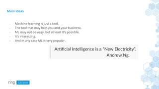 The main types of machine learning and their practical application ...