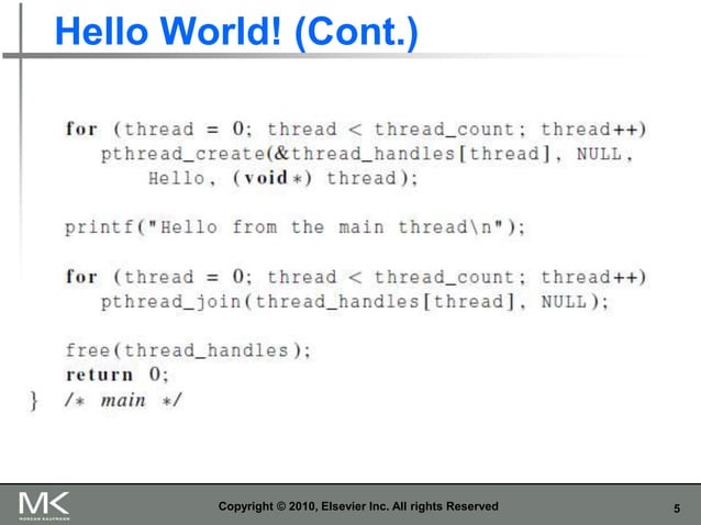 Shared Memory Programming with Pthreads and OpenMP | PPT