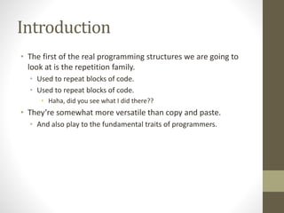 CPP03 - Repetition | PPT