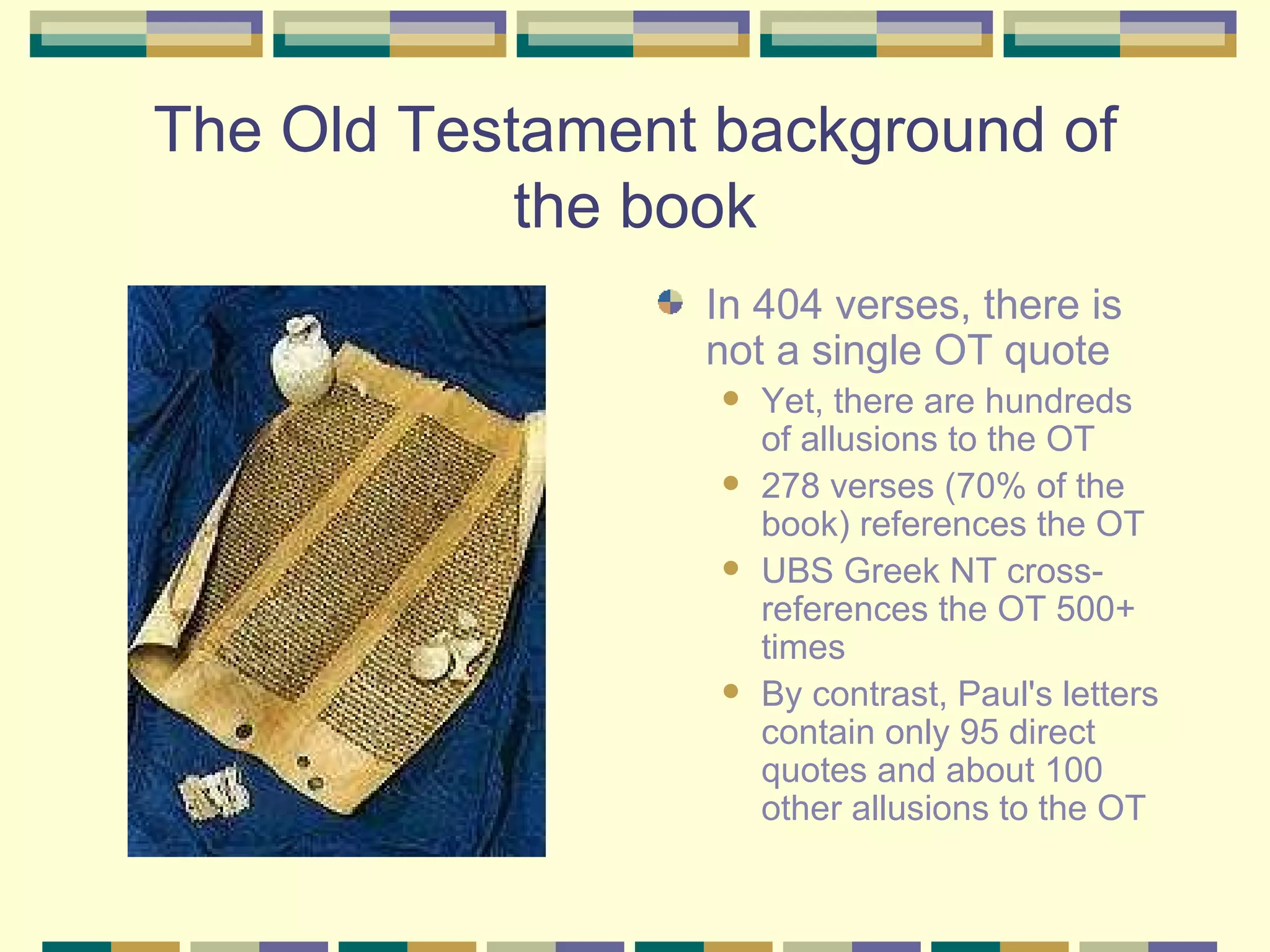 03 Revelation Old Testament Background Of Revelation | PPT
