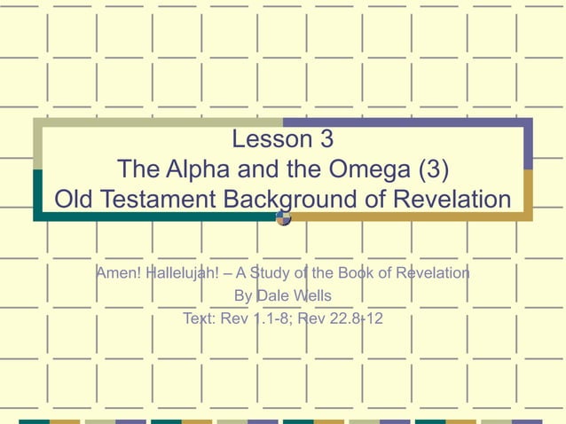 03 Revelation Old Testament Background Of Revelation | PPT