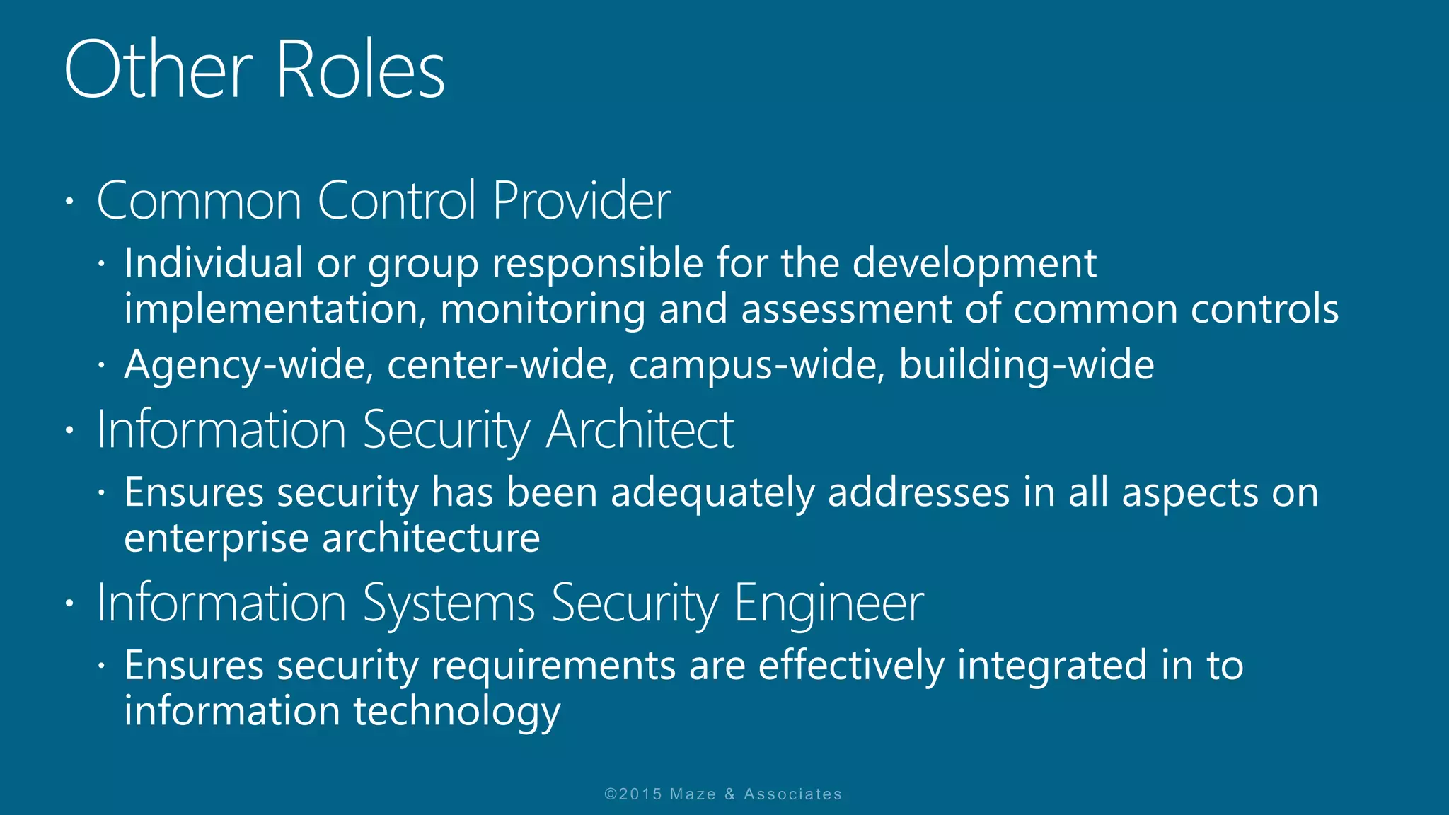 RMF Roles and Responsibilities (Part 1) | PPTX