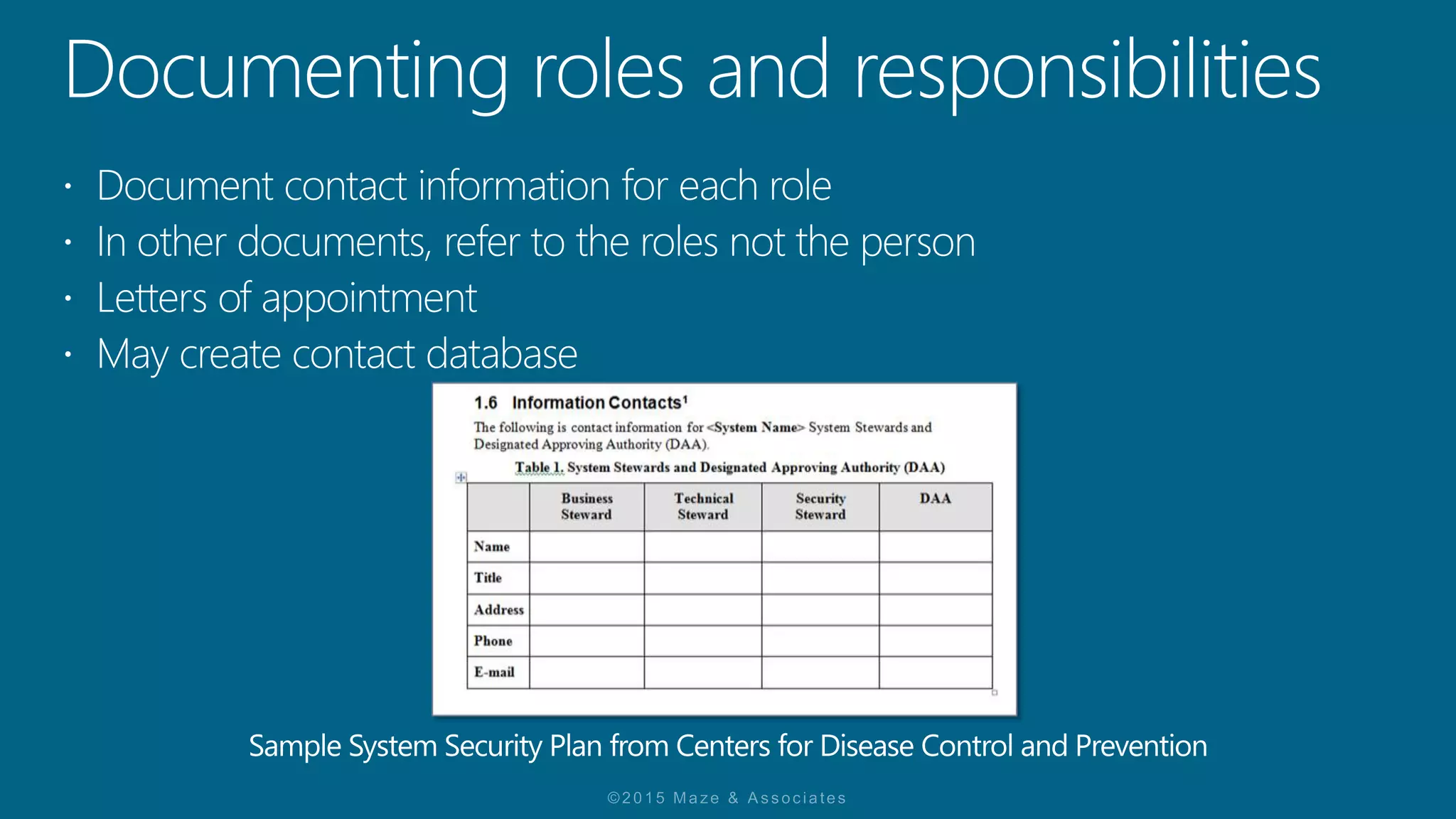 RMF Roles and Responsibilities (Part 1) | PPTX