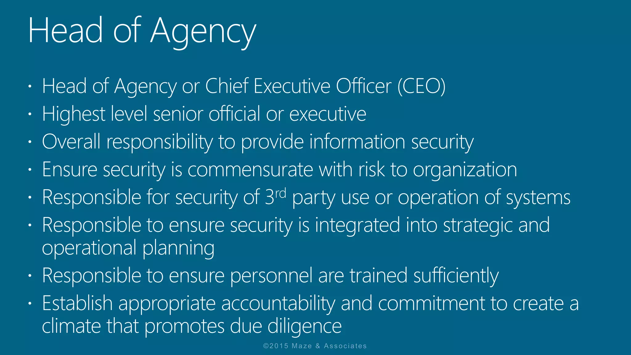 RMF Roles and Responsibilities (Part 1) | PPTX